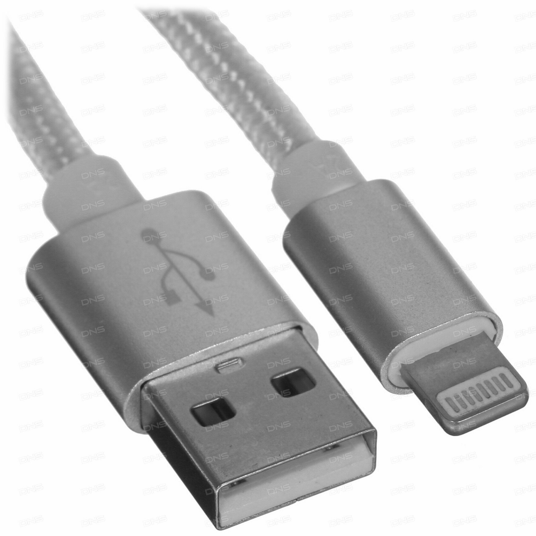 Кабель круглый DEXP Lightning 8-pin - USB 2.0 Type-A белый 1 м