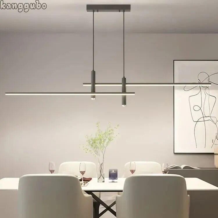 Светодиодная люстра со встроенным LED-светильником мощностью 58 Вт и длиной 1200 мм — фото 1