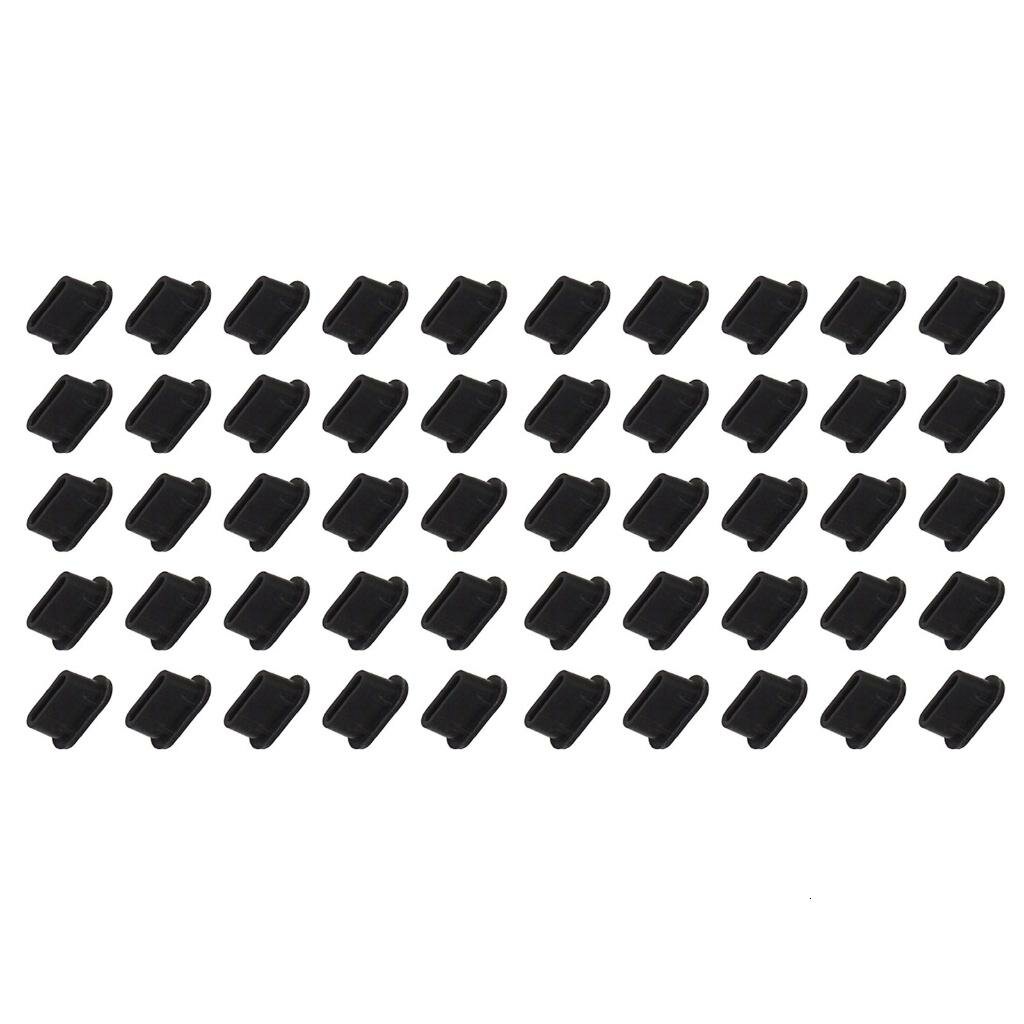 Заглушки Type-C для защиты от пыли, 50 шт, Черный