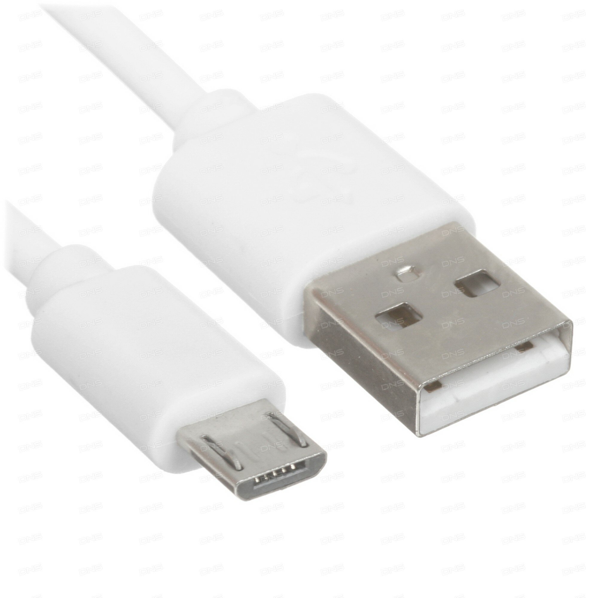 Кабель круглый Aceline micro USB - USB 2.0 Type-A белый 1 м