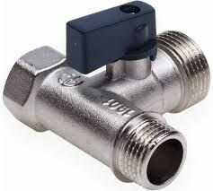 Кран шаровой трехпроходной AQUALINK 1/2" внутренняя-3/4" наружная-1/2" наружная
