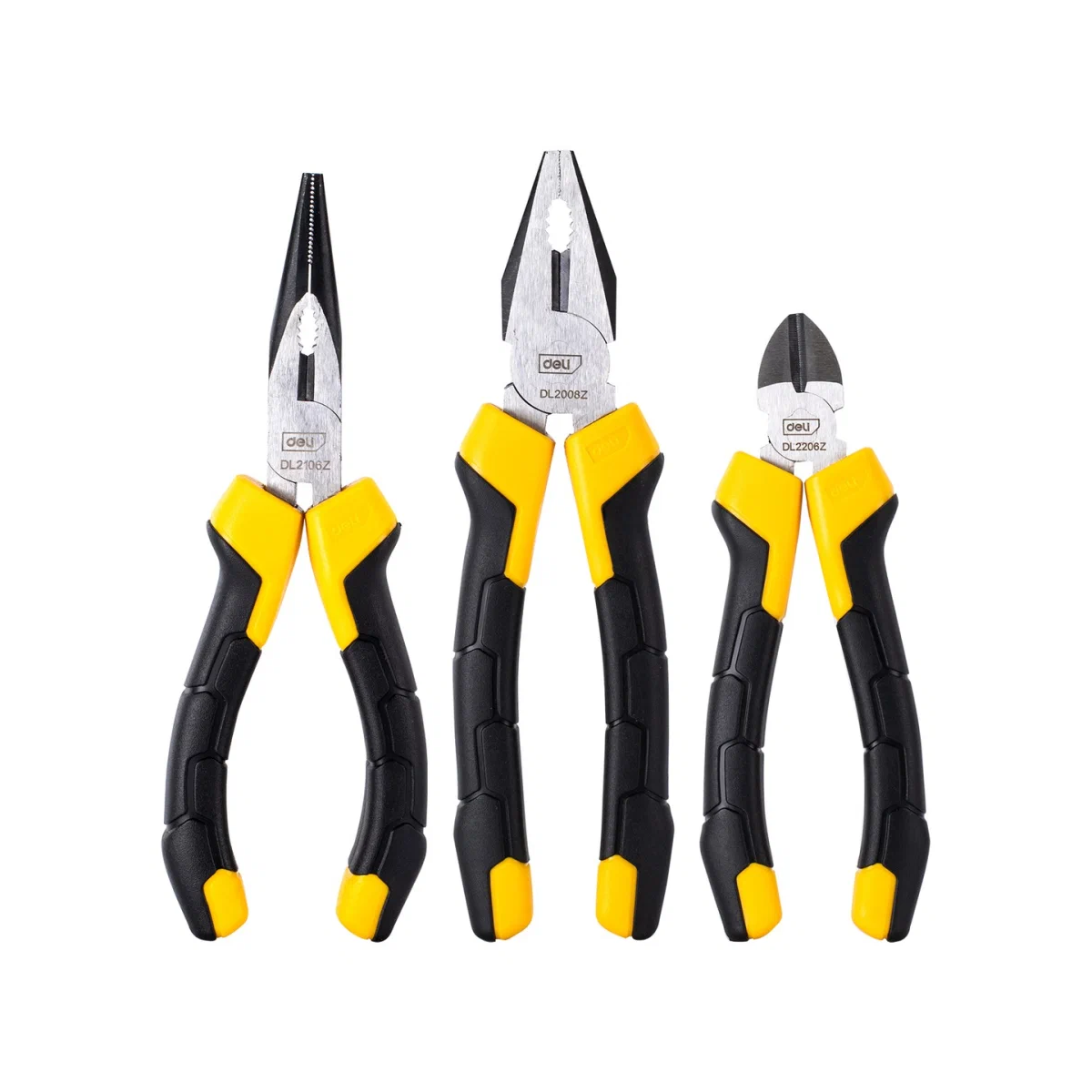 Набор инструментов Deli DL2008Z-3, желтый/черный 3 предмета для работы с проводами, мелкими деталями