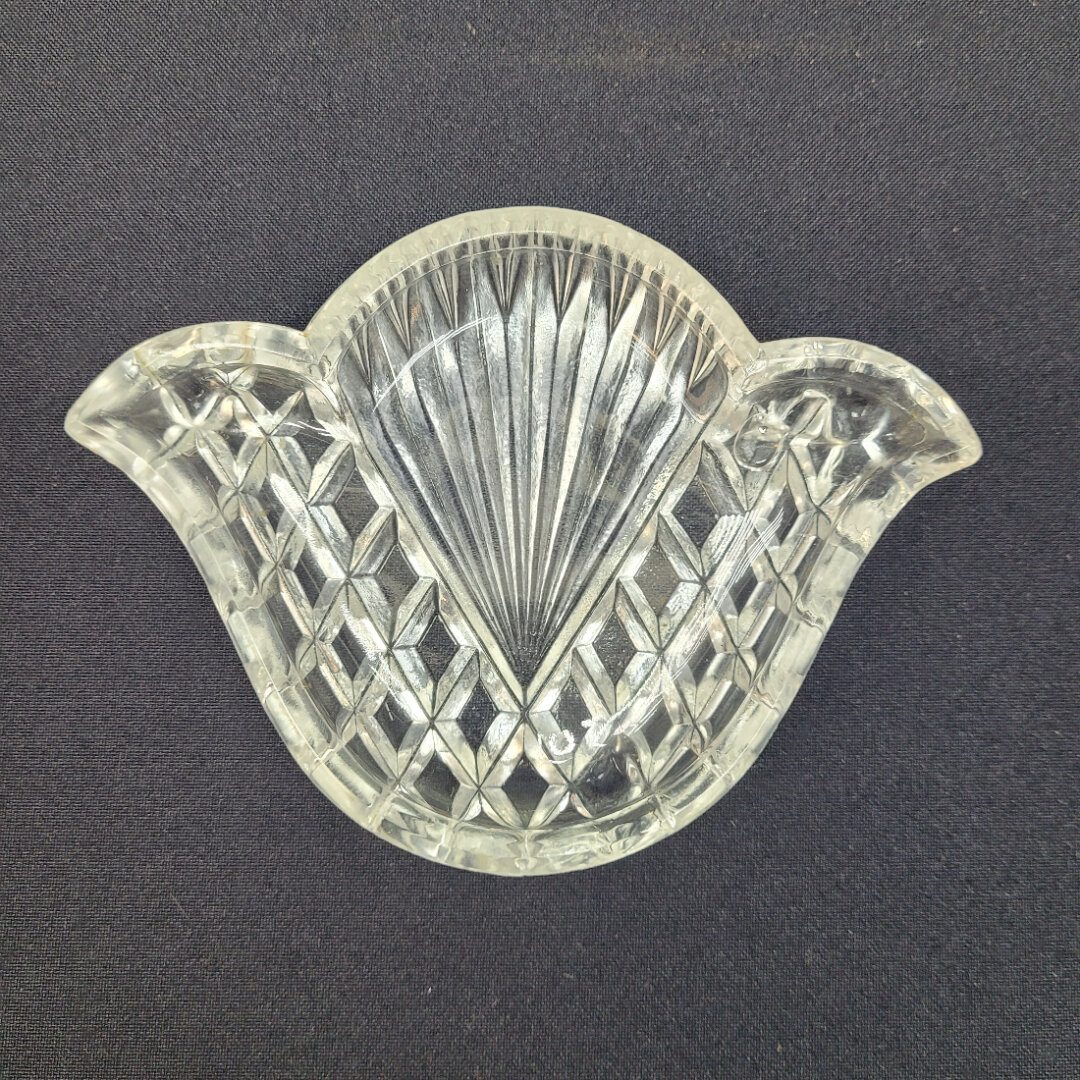 Розетка "Лилия", хрусталь, Богемия, Чехословакия, винтаж