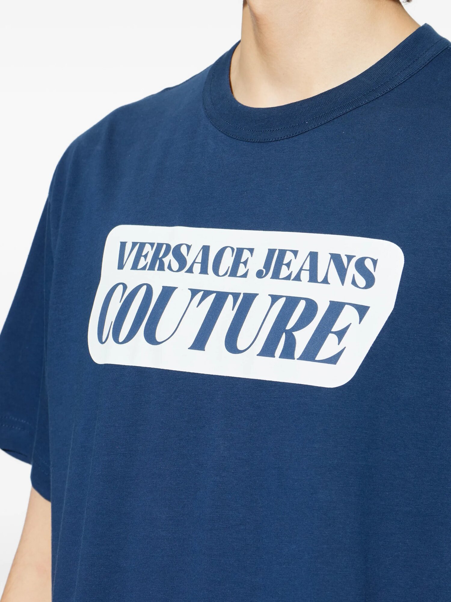 Футболка Versace Jeans Couture, размер M, темно-синий — фото 1
