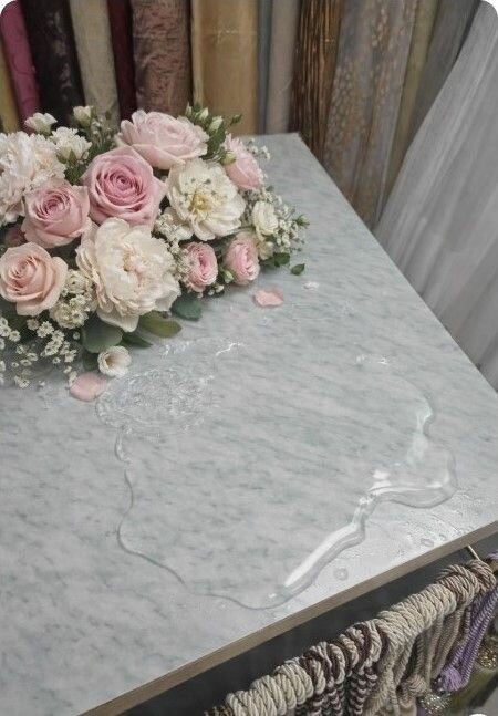 Силиконовая скатерть на стол гибкое стекло на стол 70x125 см 2мм глянцевая мягкое стекло