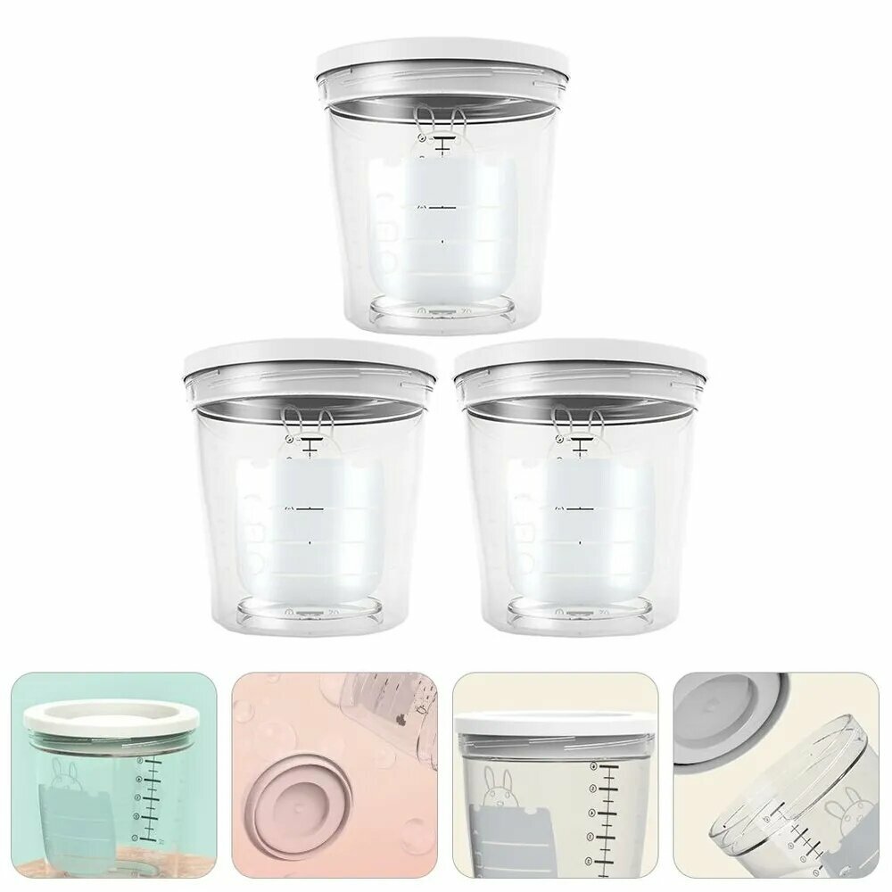 3 Штуки Контейнера Для Порошка Молока, Из Пп, Для Детского Питания