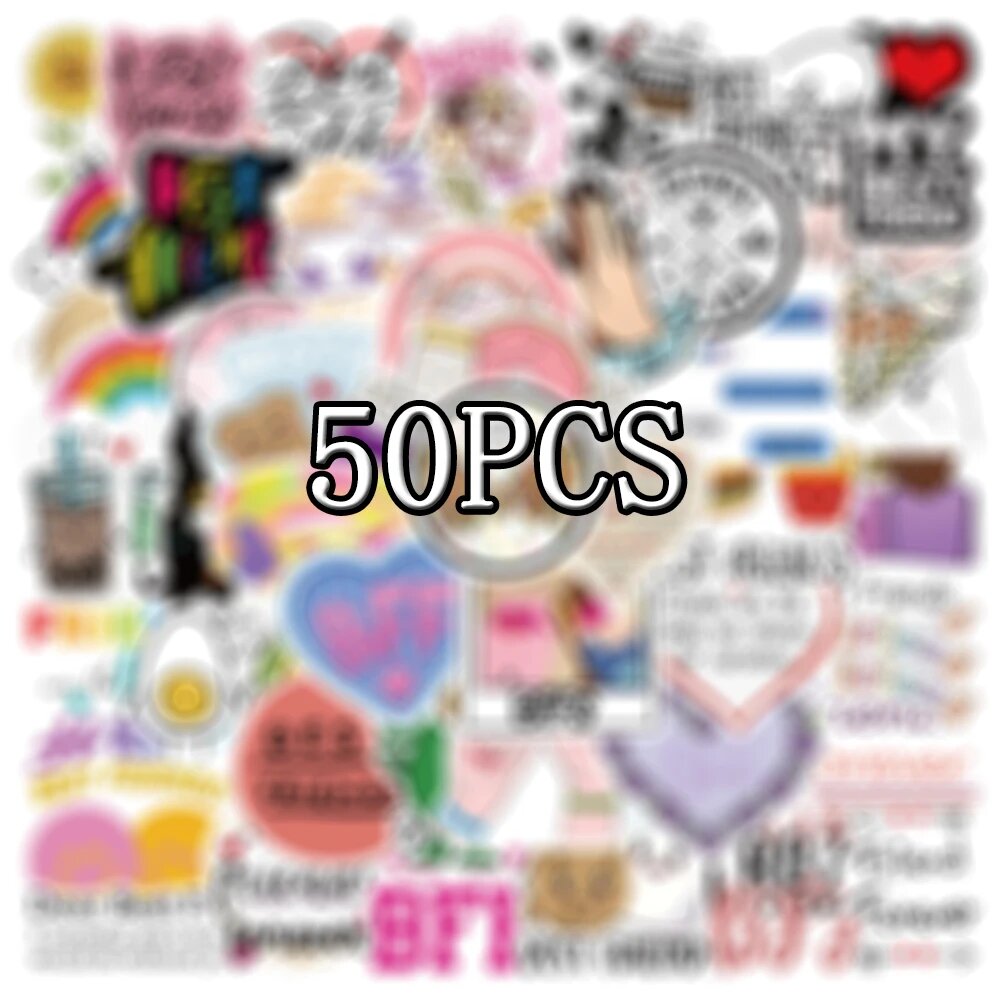 50шт Набор наклеек мультяшные, Цвет: DD065-50pcs