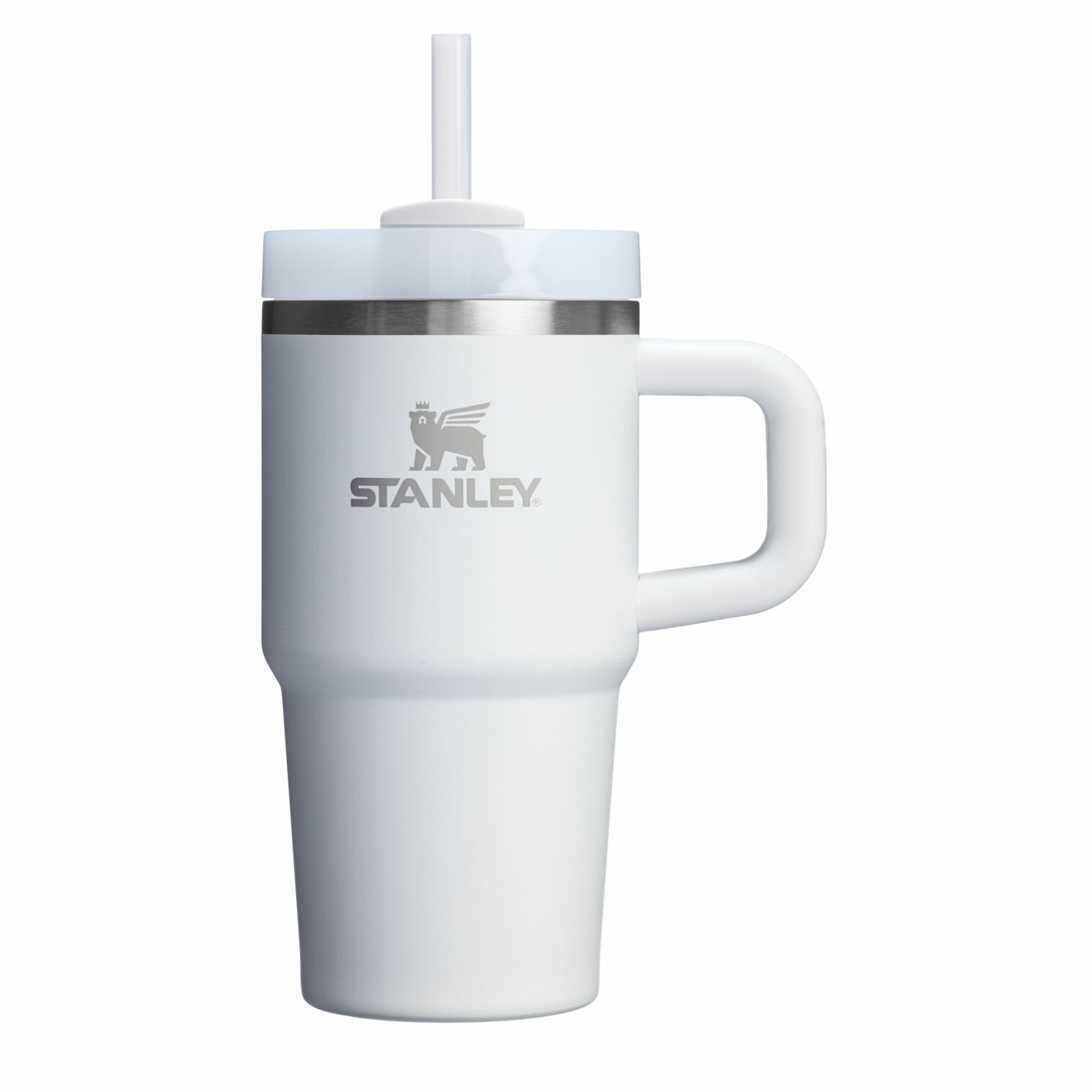 Термокружка STANLEY Quencher H2.0 0,59L (10-13991-002) с трубочкой, белая
