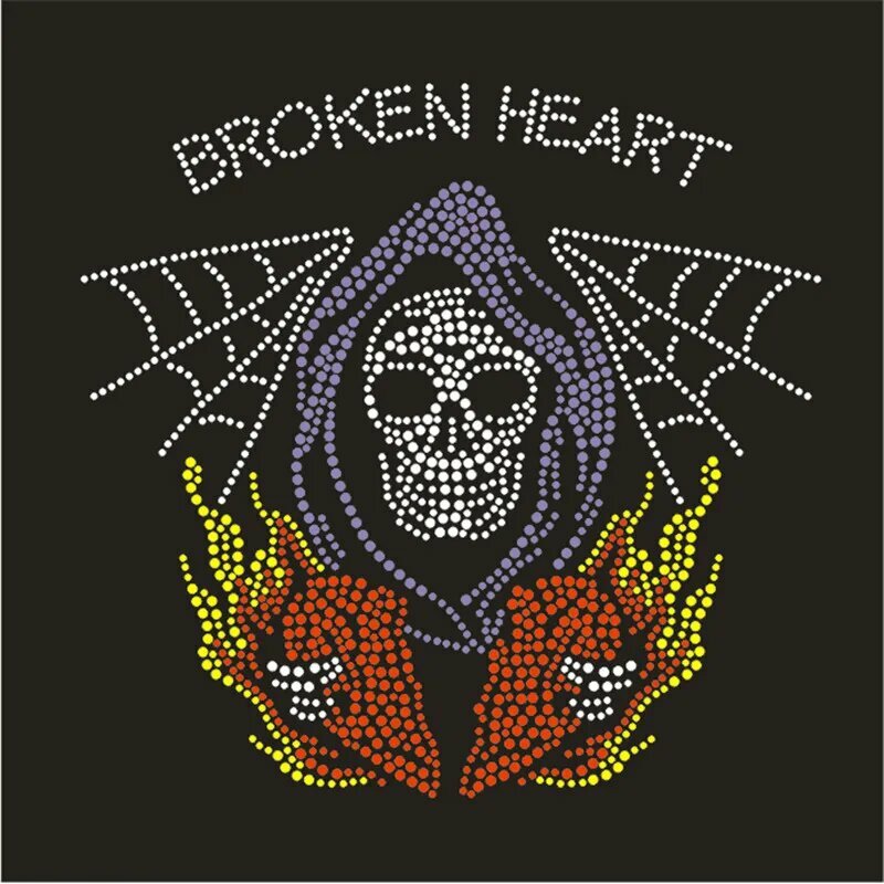 Стразы "Череп", DMC, индивидуальное изготовление Лазерный Яркий