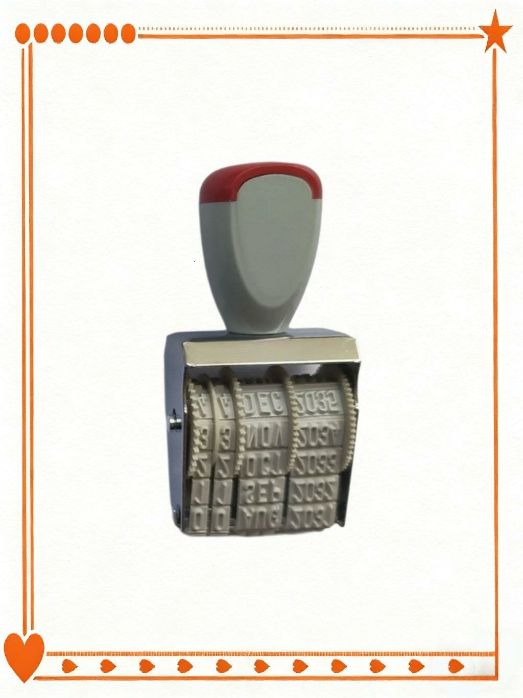 Регулируемый цифровой штамп-датер, Английский