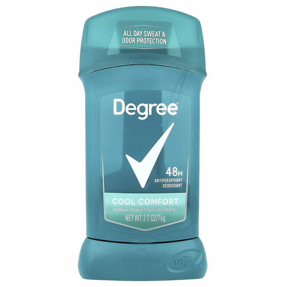 Degree, Дезодорант-антиперспирант на 48 часов, прохладный комфорт, 76 г (2,7 унции)