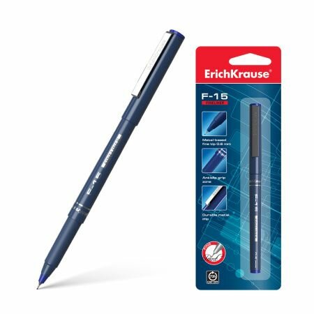 3 капиллярные ручки ErichKrause "F-15 Stick Classic" 0,6, черные 62112