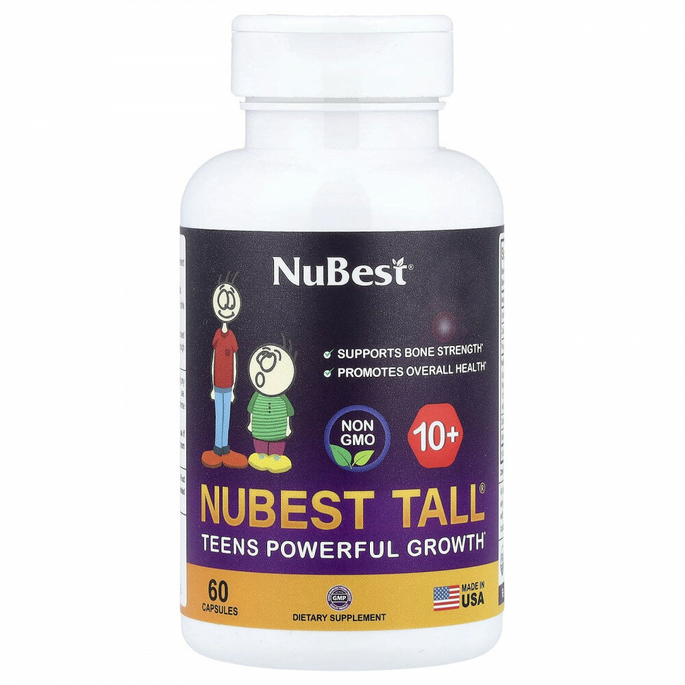 NuBest, Tall®, мощный рост для подростков, от 10 лет, 60 капсул