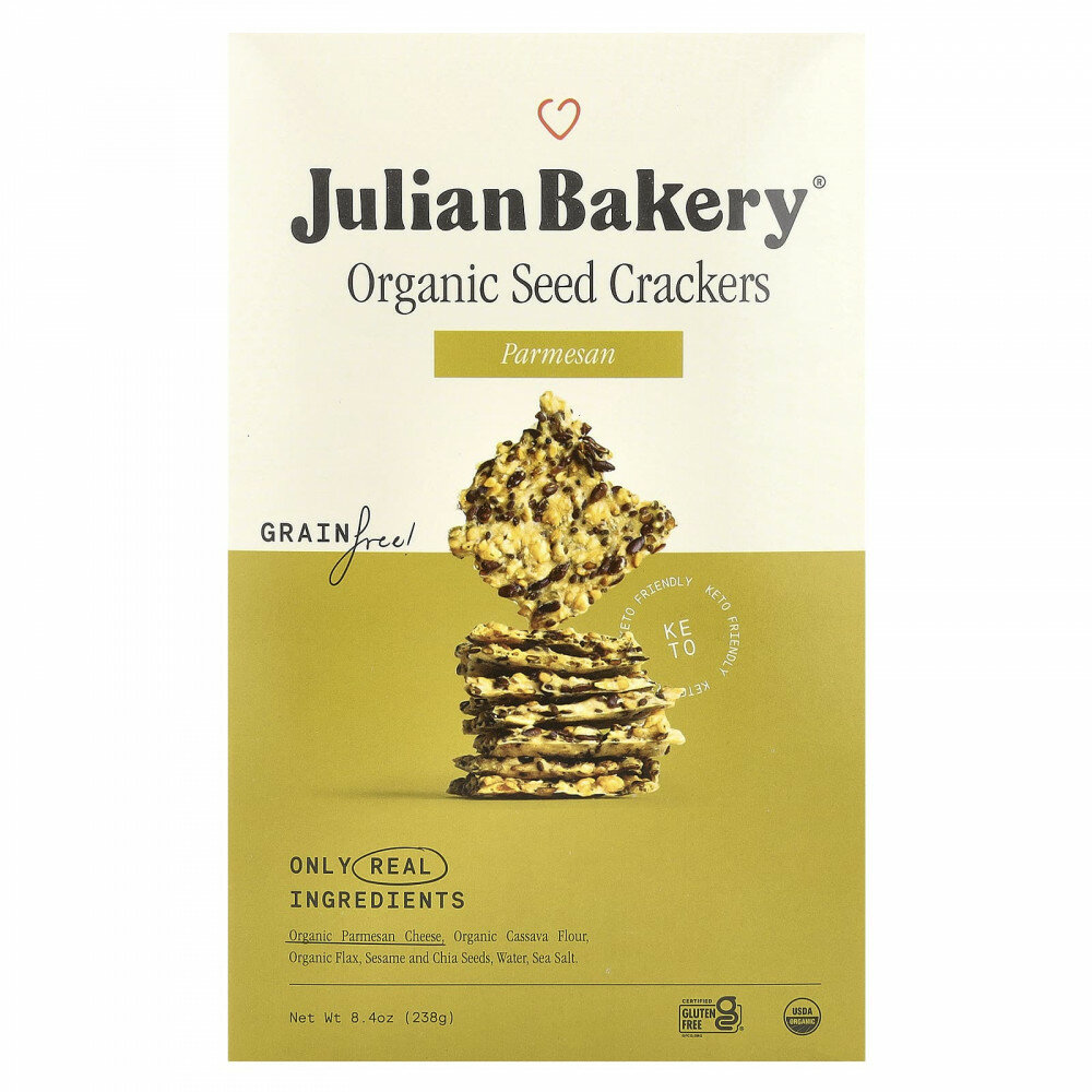 Julian Bakery, Органические крекеры, пармезан, 238 г (8,4 унции)
