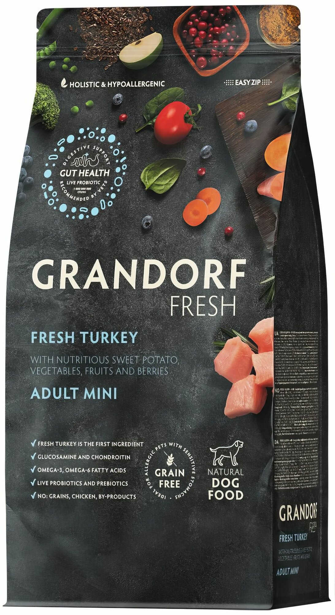 Grandorf Fresh для собак мелких пород Индейка Батат 1кг