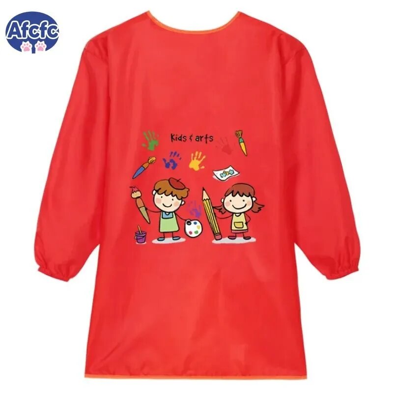 Детский длинный халат для рисования - Защитная одежда для детского сада