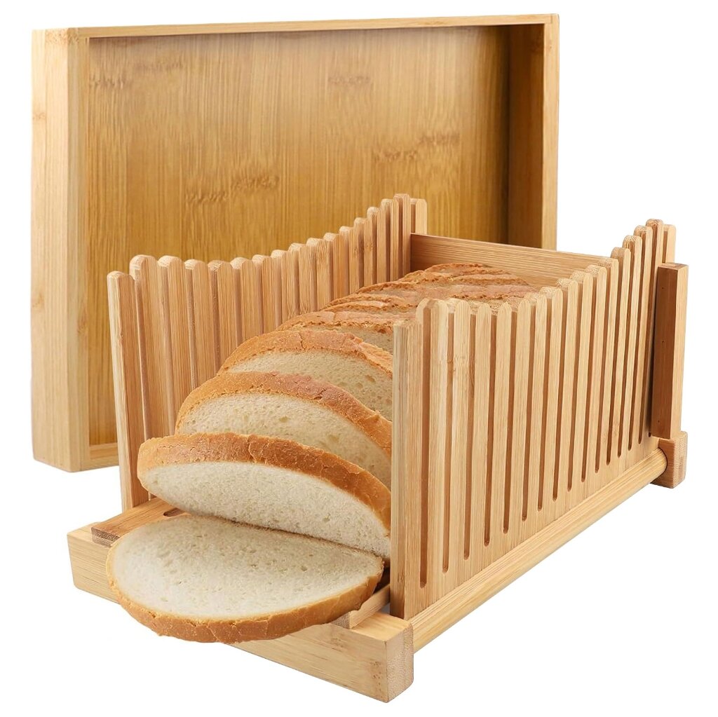 Удобная Хлеборезка для нарезки черенков и Лоток для приема Ломтиков С Изменяемой Плотностью Для идеального Разделения домашнего приготовления. Гибкая планировка.