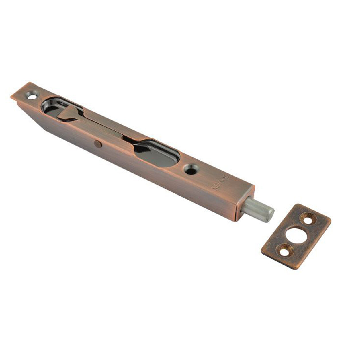 Ригель торцевой Нора-М Медь 5 1/2" АС, для распашных дверей