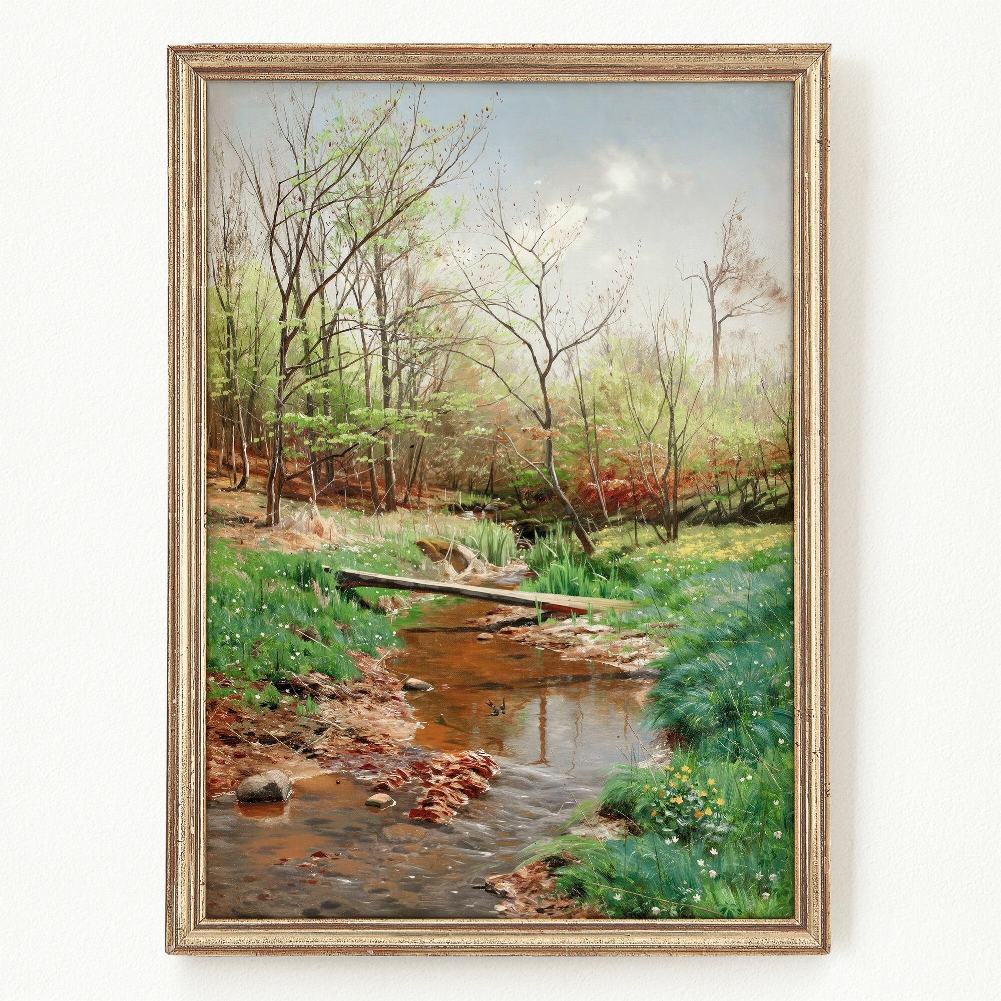 Постер "Весенний пейзаж - Менстед Петер", 21х30 см (без рамки)