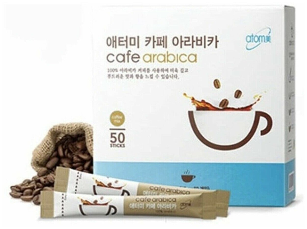 Atomy Кофе Атоми натуральный растворимый 3 в 1 со вкусом Арабика в пакетиках 50 стиков
