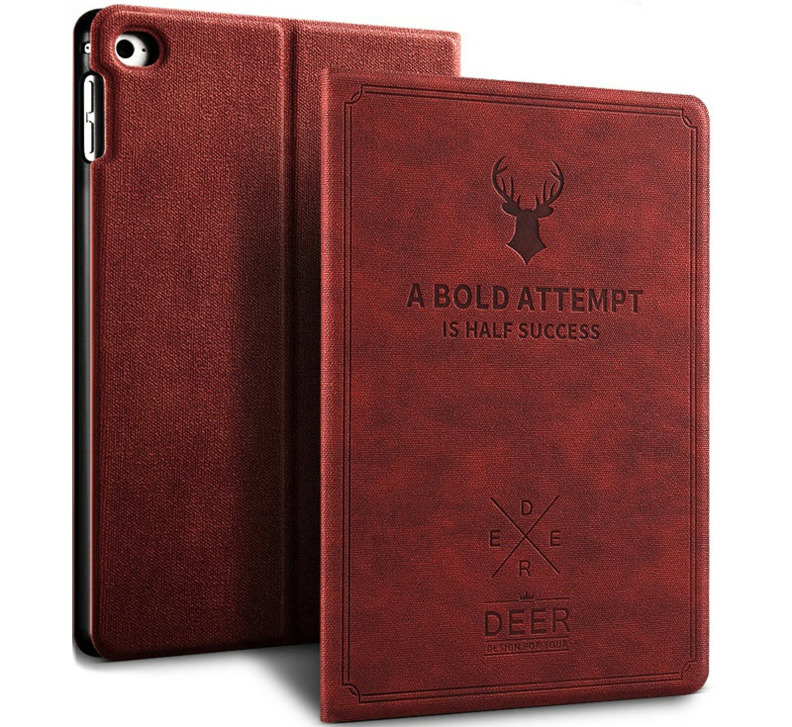 Чехол-книжка MyPads для iPad mini 5 7.9 (2019) с функцией подставки бордовый винтаж