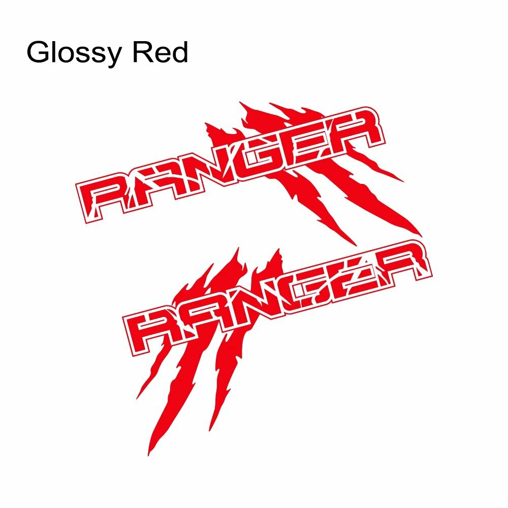 Боковая наклейка для кузова автомобиля Ford Ranger Raptor XLT XL letui T6 Glossy Red, 40x22cm