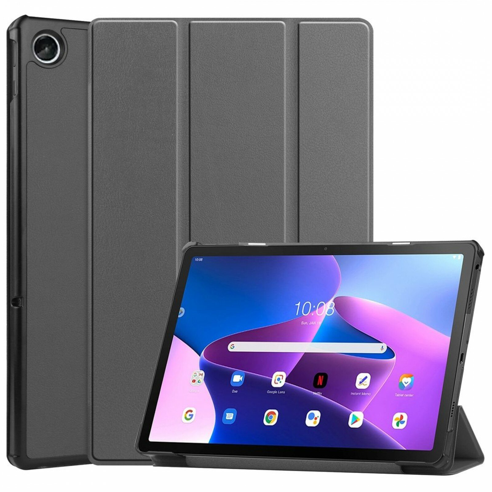 Чехол MyPads для Lenovo Tab M10 Plus 3rd Gen с подставкой из прочного кожзаменителя