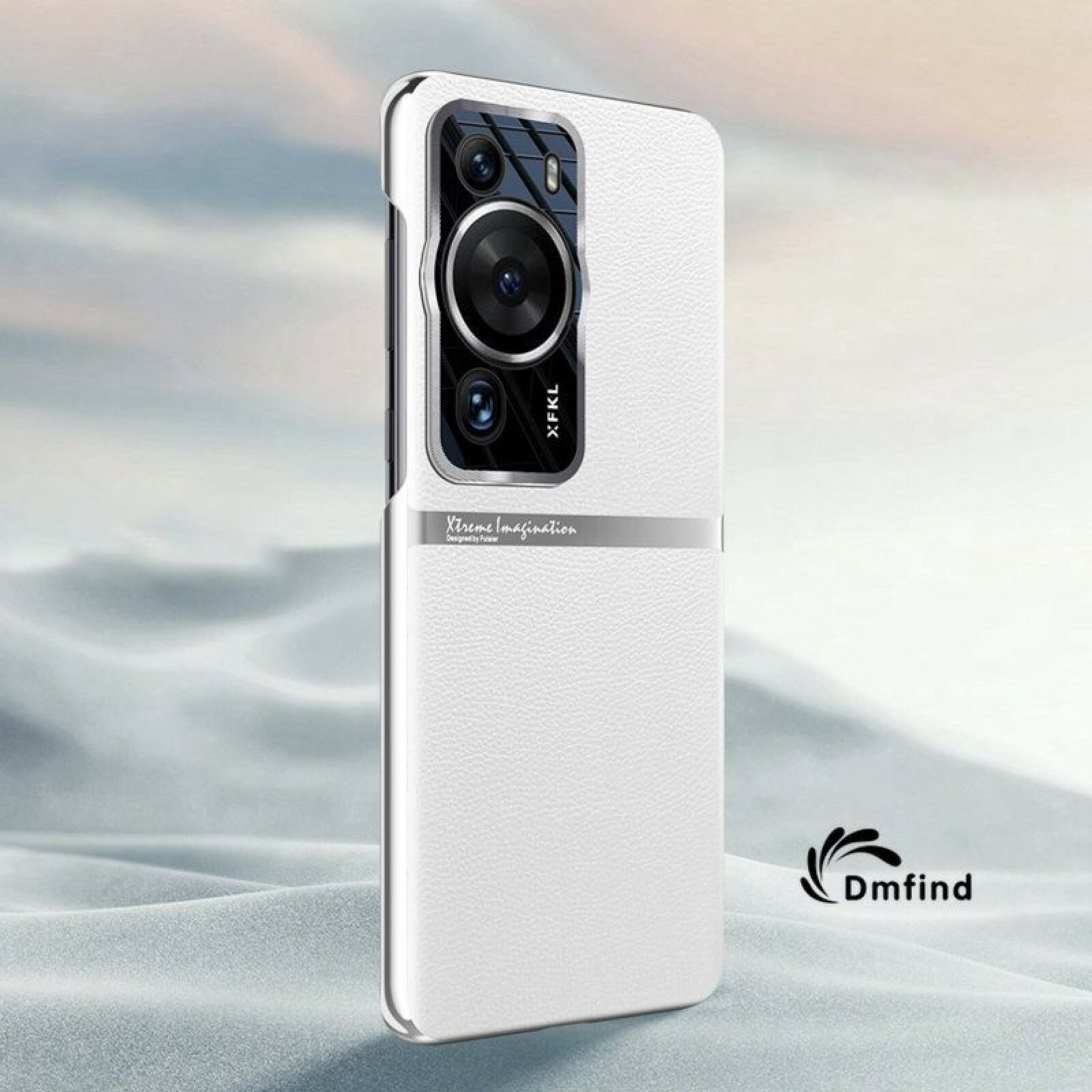 Чехол MyPads из роскошной кожи для Huawei P60 Pro белый, защита от царапин и ударов