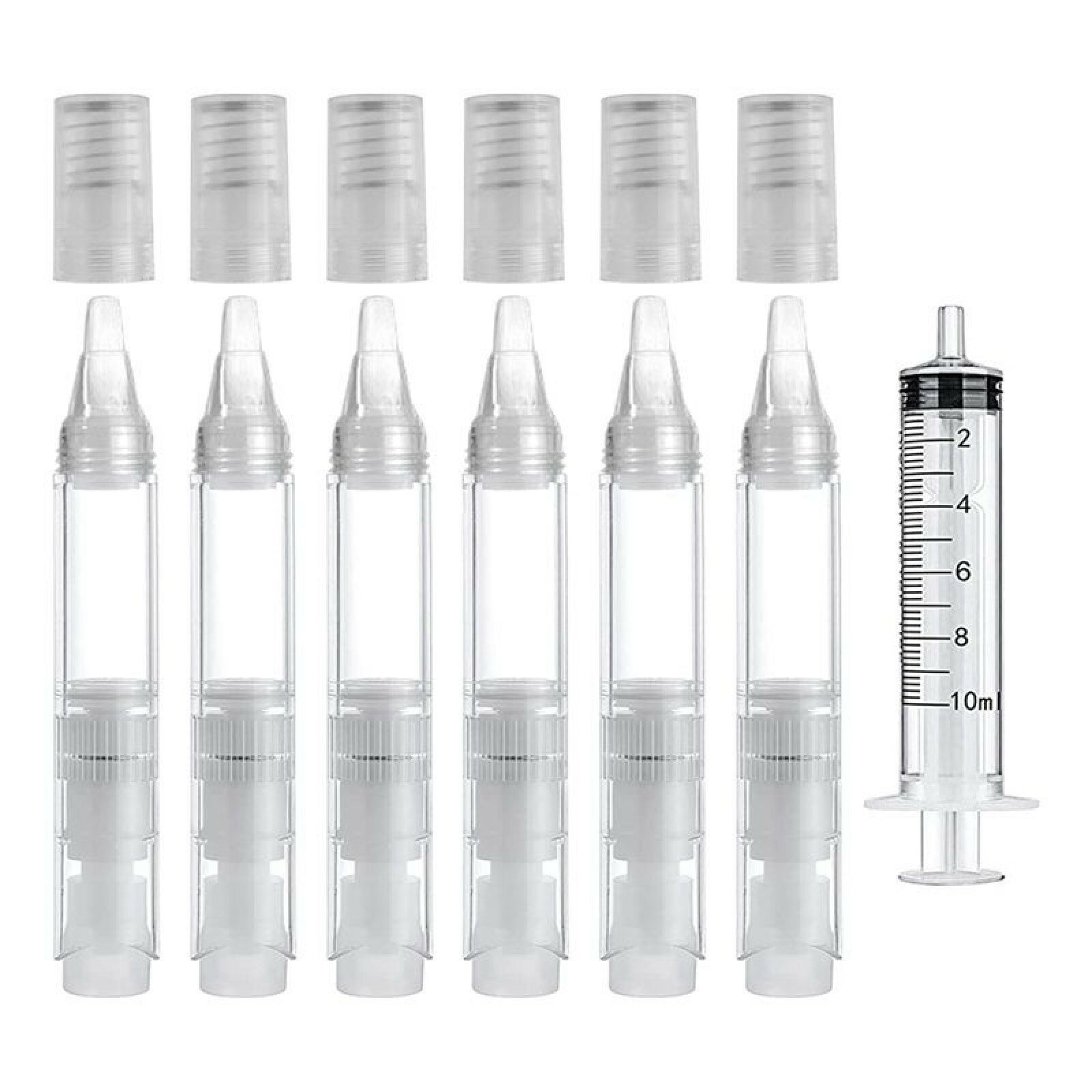 Набор многоразовых герметичных кистей с инжектором MyPads Touch Up Paint Pens 6 мл, 6 шт для ремонта стен и мебели