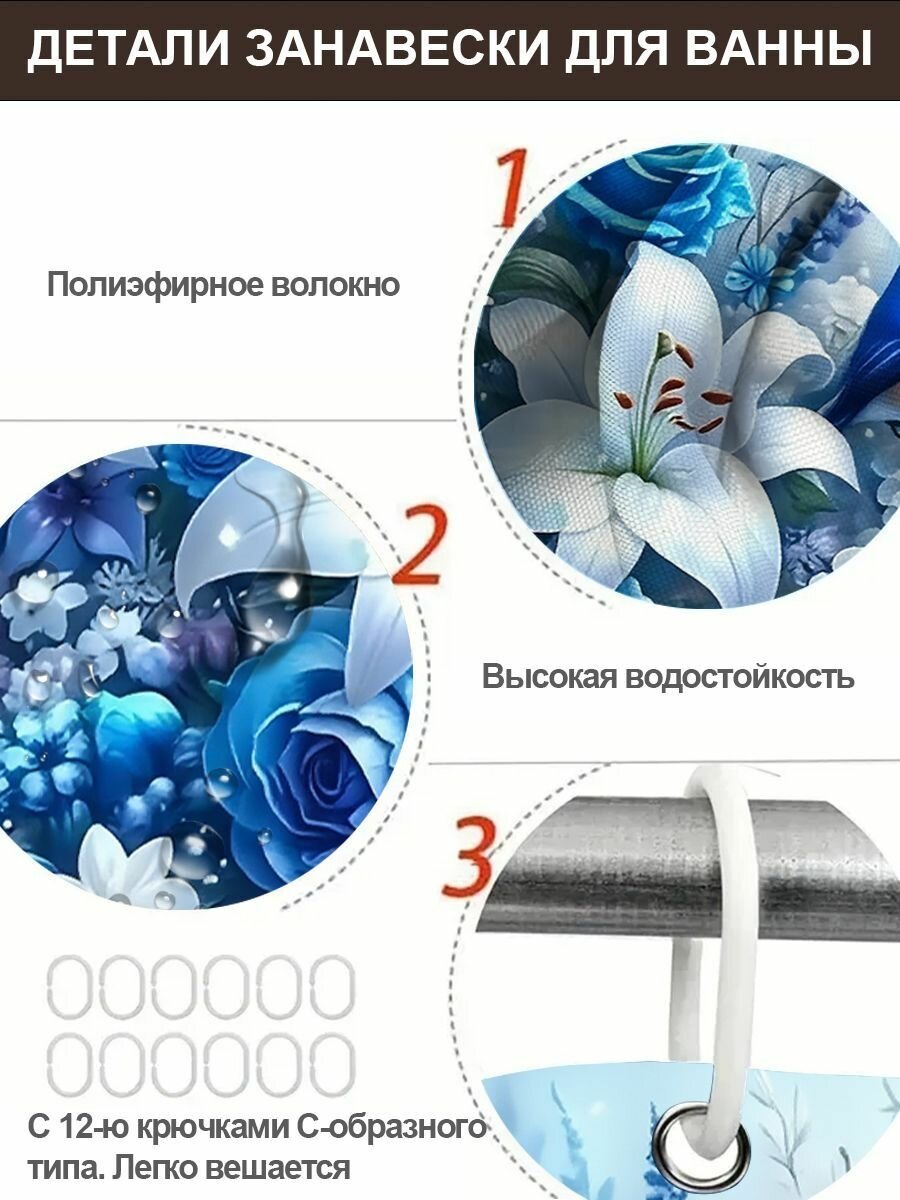Штора для ванной — фото 1