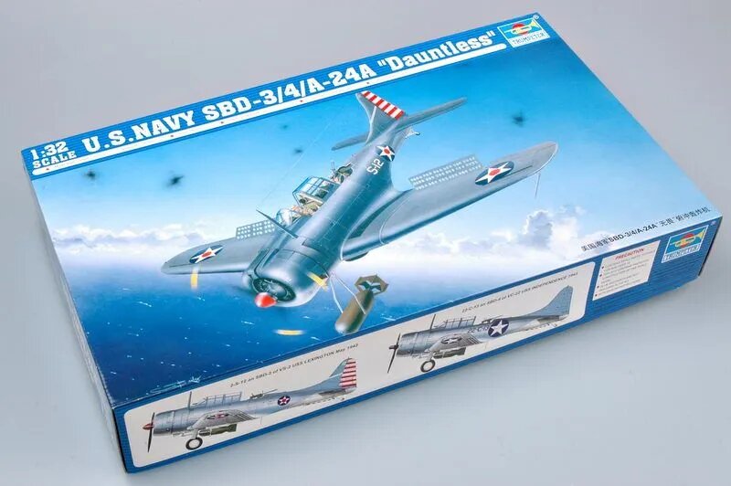 1/32 Американский пикирующий бомбардировщик SBD-3/4/A-24A Dauntless моделей пластиковых танков