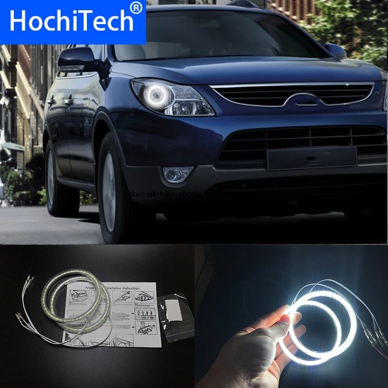 HochiTech для Hyundai veracruz ix55 07-12, ультра яркий SMD, белый цвет, фотоэлементы, глаза ангела, лм, комплект колец, дневные ходовые ранцы, дневные ходовые ранцы DRL