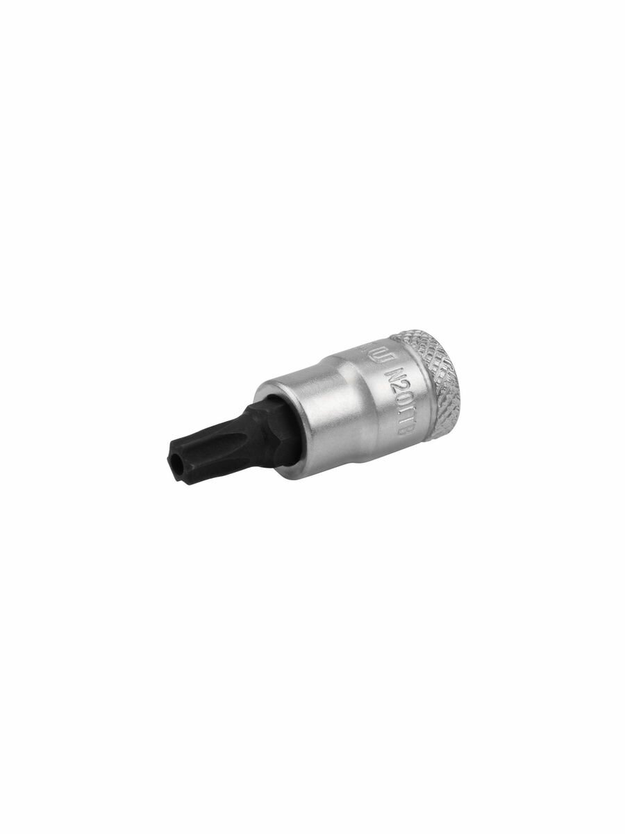 Головка с битой TORX T27 NORGAU Industrial , квадрат 1/4" из стали CrV с шлифованной поверхностью