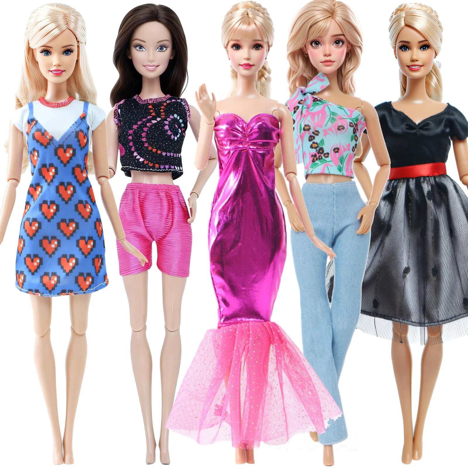 Набор одежды для кукол 1/6 (30 см), 5 шт, Style J
