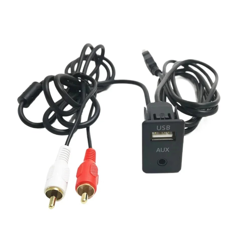 Для Peugeot для citroen для RenaultF Автомобильная стереосистема AUX USB Мужской интерфейс приборной панели 2RCA Удлинительная панель 2RCA к разъему 3,5 мм Кабель-переходник