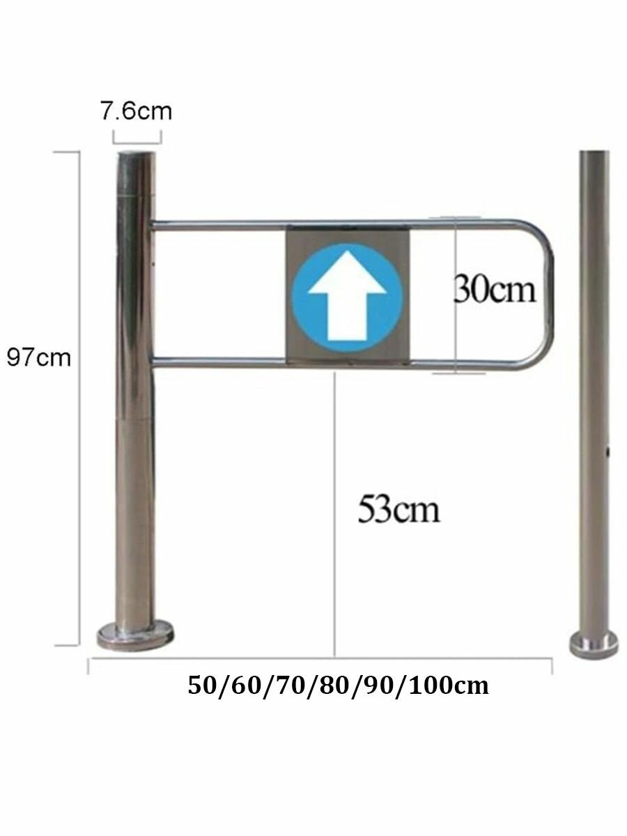 Столбики огражденияАвтоматические распашные ворота, односторонние