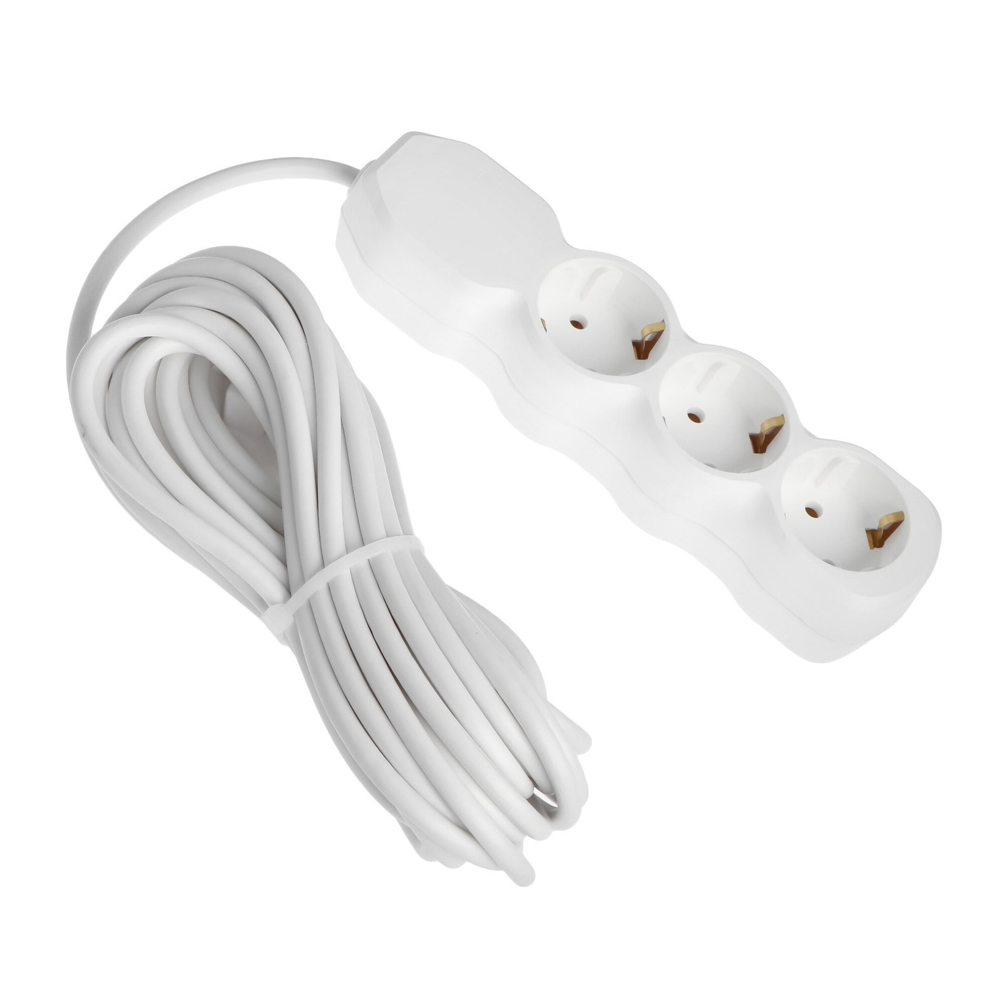 Удлинитель Luazon Lighting ECO, 3 розетки, 7 м, 16 А, 3500 Вт, ПВС 3х1 мм2, с з/к