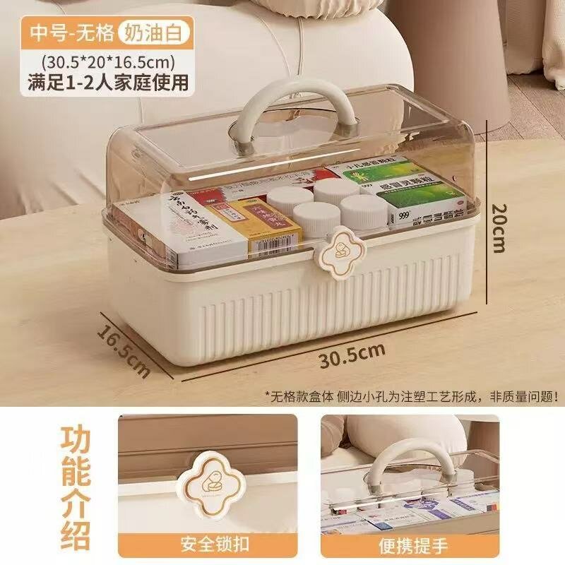 Аптечка домашняя большая контейнер органайзер для хранения лекарств и медикаментов дома пластиковый с крышкой, 26 л