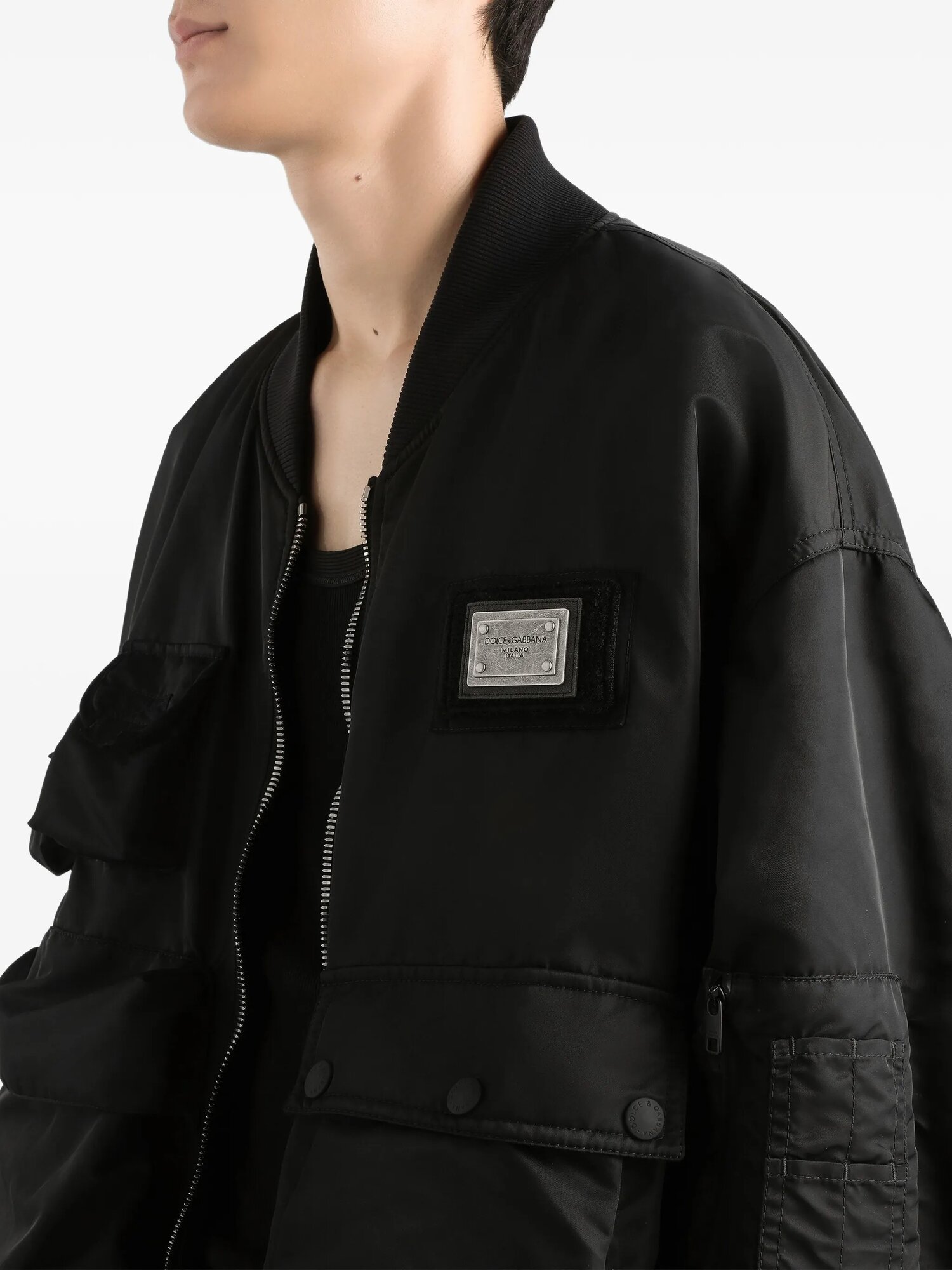 Куртка DOLCE & GABBANA, размер 48, black/black — фото 1