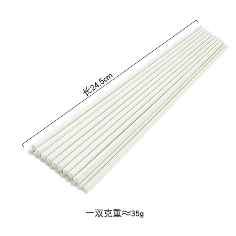Столовые приборы из Цзиндэчжэня: высококачественные белые керамические палочки для еды для домашнего использования, 10 пар, устойчивые к плесени, нескользящие, в китайском стиле, в подарочной упаковке.