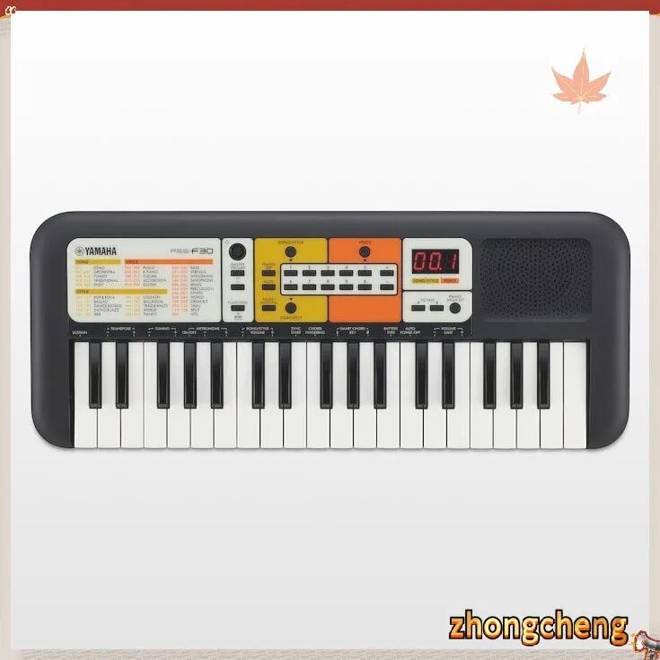 Yamaha PSS-F30 цифровое фортепиано, 37 клавиш, черное, компактный размер для детей, встроенная акустика, для начинающих