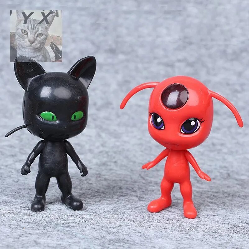 Набор фигурок Леди Баг и Супер-Кот "Miraculous Ladybug", 6 шт, высота 13 см — фото 1