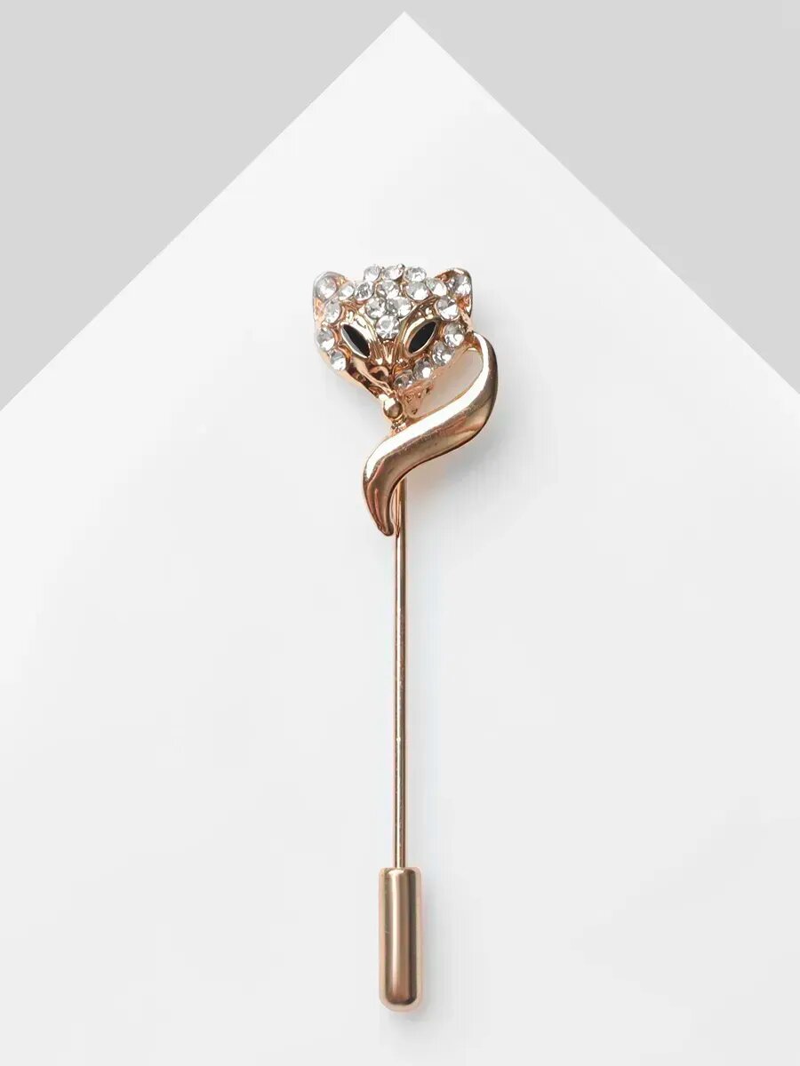 Булавка декоративная для одежды Лиса 5 см