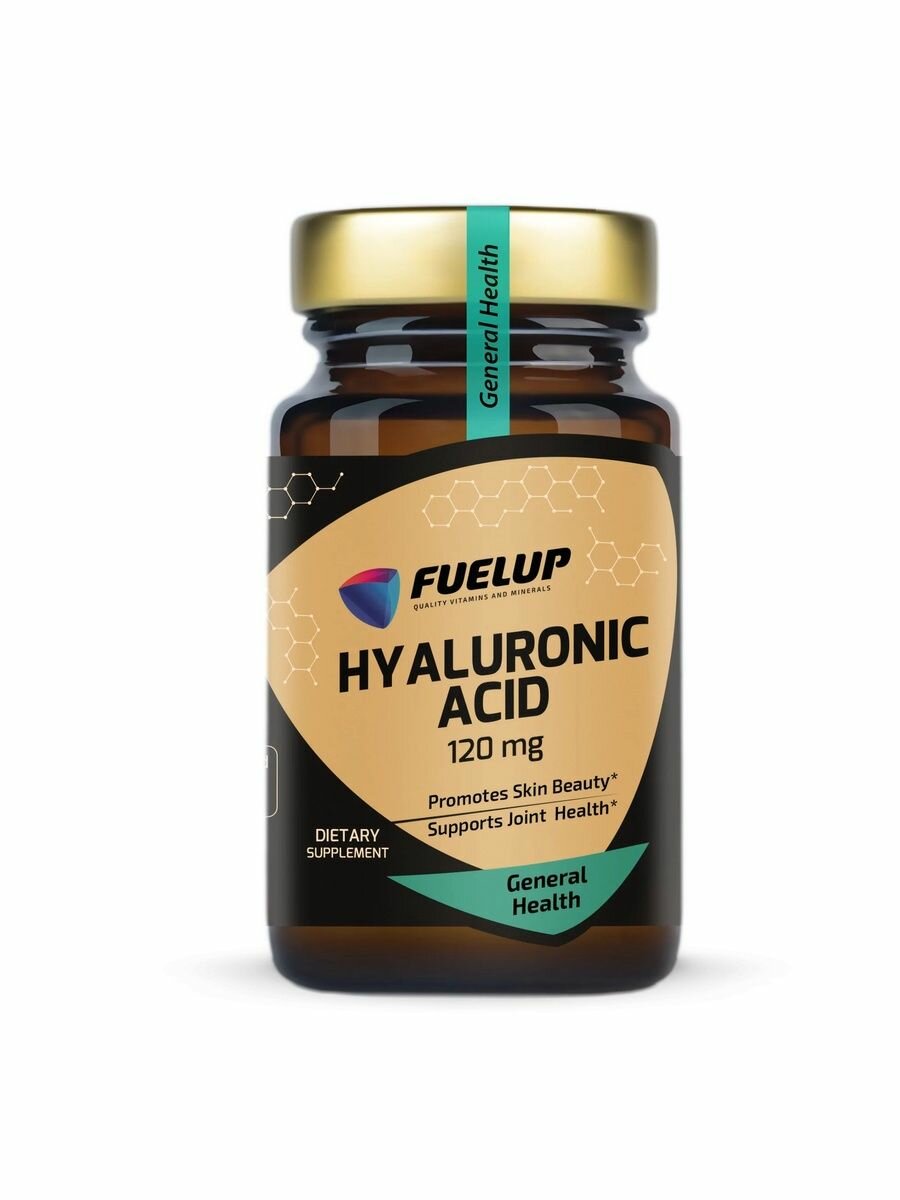 Гиалуроновая кислота, FuelUP, Hyaluronic Acid, 120 мг, 60 таблеток