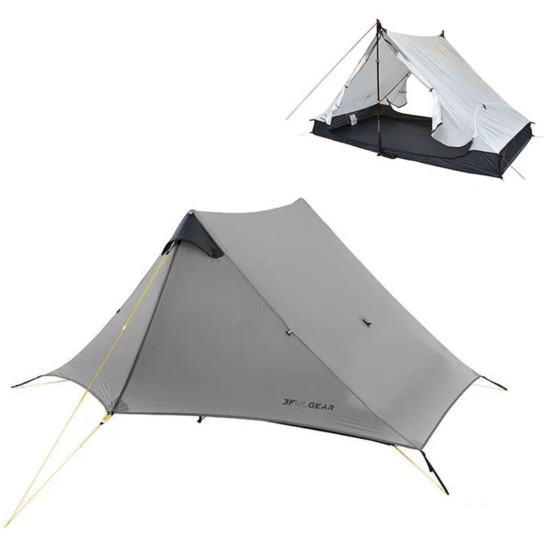 3F UL GEAR LanShan 2 двухместная треккинговая палатка темно-зеленая T Open 4S Grey