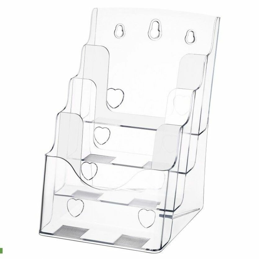 1 шт. Практичный четырехслойный прозрачный акриловый держатель для файлов, настольный стеллаж для журналов