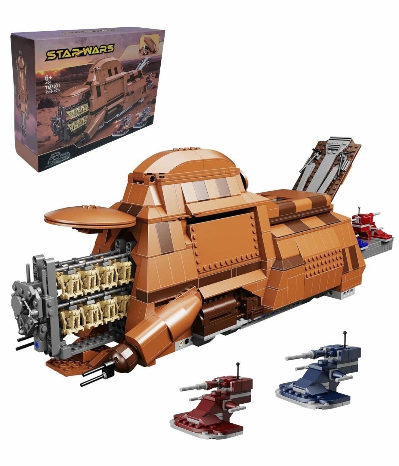 Конструктор Звездные войны Перевозчик боевых дроидов / Star Wars Battle Trade Federation Droid Ship совместим с конструкторами лего (6-20см, 1336 деталей) TM3031