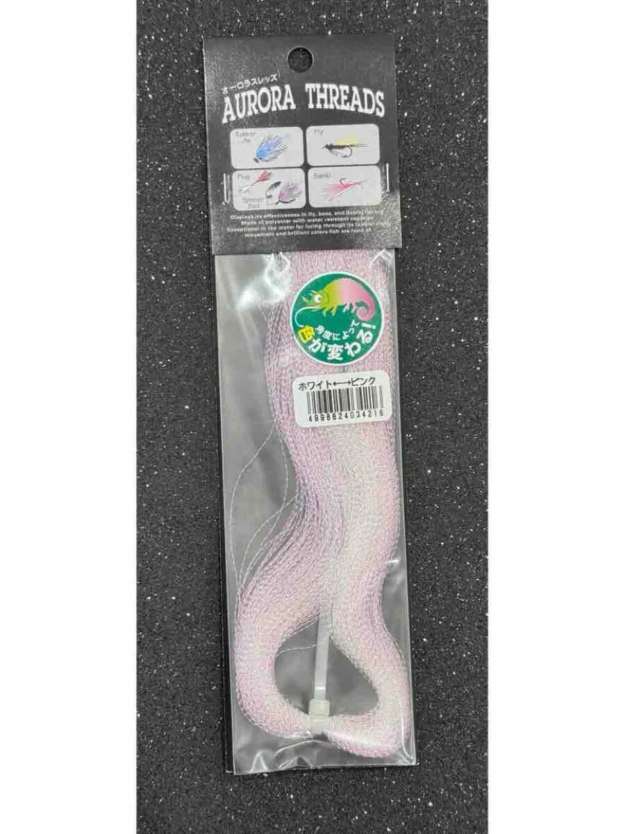 Люрекс TOHO Aurora Threads в цвете White/Pink