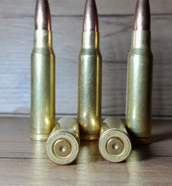 Сувенирные патроны, латунь, золотистые, калибр 7.62х51(308Win) НАТО мм, 5 штук