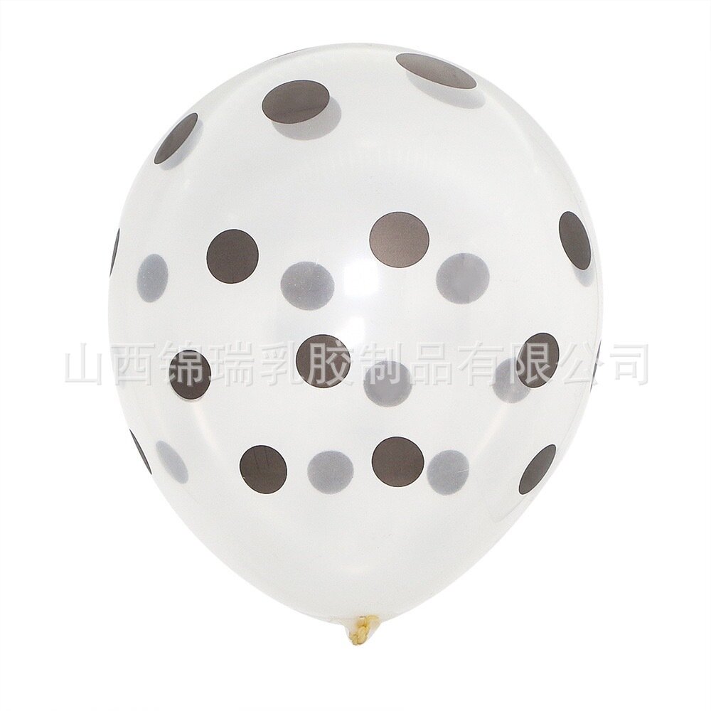 Яркие прозрачные шарики в горошек, из утолщенного латекса, для украшения детских дней рождений, круглой формы с разноцветными точками.